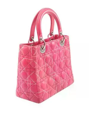 Dior Lambskin Cannage Lady Satchel - Pink