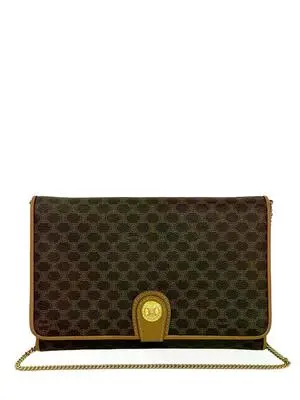 Celine Macadam Wallet On Chain Shoulder Bag - Brown
