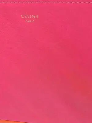 Celine Leather Bicolor Clutch Bag