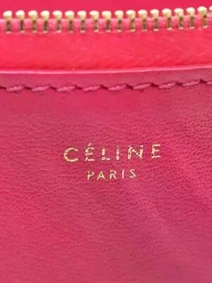 Celine Leather Bicolor Clutch Bag