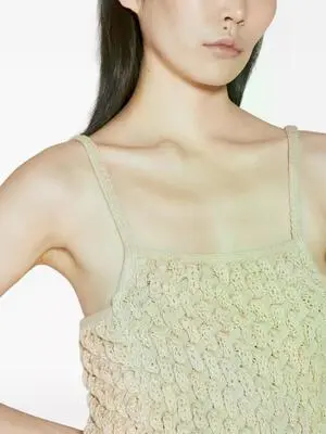 ISA BOULDER Sand Beige Cable-knit Mini Dress