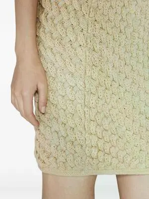 ISA BOULDER Sand Beige Cable-knit Mini Dress