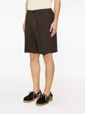 BE ABLE Pleated Elasticated-waist Shorts