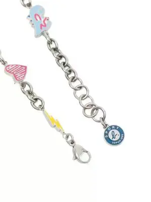 AGNES B. Logo Heart Charm Necklace