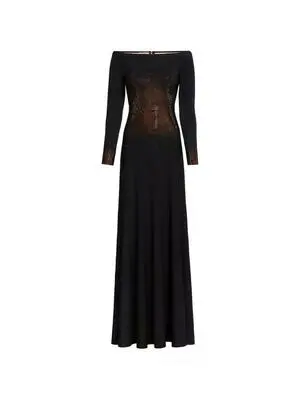 Elie Saab Embellished Maxi Dress - Black