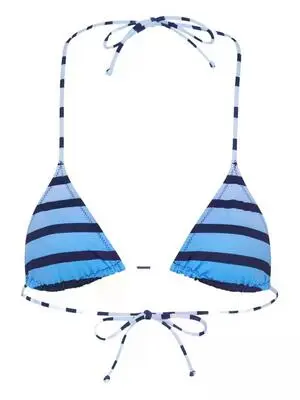 JEAN PAUL GAULTIER Striped Tie Bikini Top
