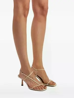 Studio Amelia Cross-front Leather Sandals