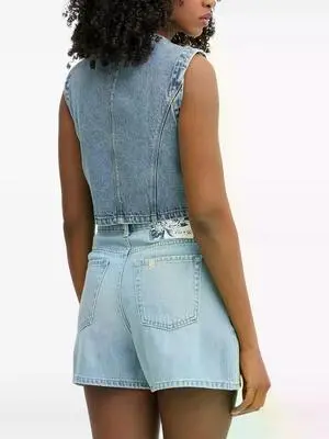 MORGAN Cropped Denim Gilet