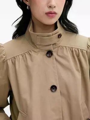 Miss Sixty Gathered Button-up Trench Jacket