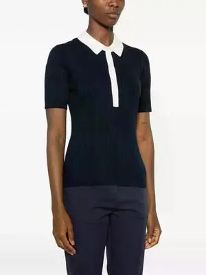 Gant Ribbed Knit Polo Shirt