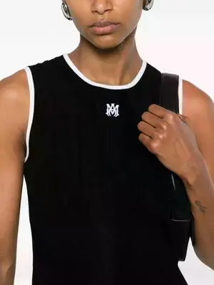 Amiri Logo Embroidered Ribbed Knit Tank Top