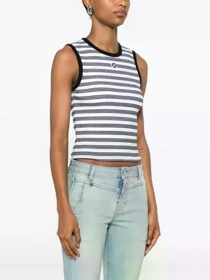 Amiri Striped Ribbed-knit Tank Top