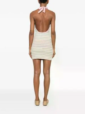Amiri Striped Halterneck Mini Dress