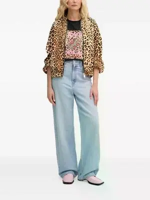 LOLA CASADEMUNT Leopard-print Bomber Jacket