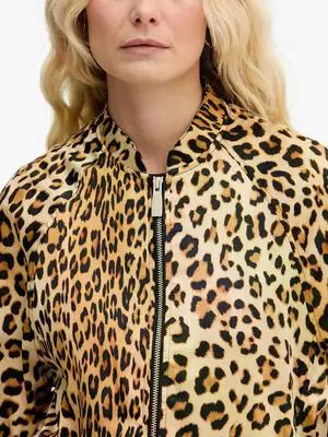 LOLA CASADEMUNT Leopard-print Bomber Jacket
