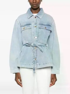 Gant Belted Button-up Denim Jacket