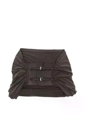 Paloma Wool Adriana Ii Ruched Leather Belt - Brown