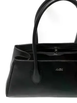 Amiri Logo Plaque Leather Tote Bag