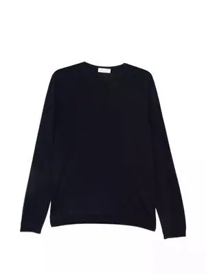 ROBERTO COLLINA Fine-knit Crew-neck Sweater - Blue