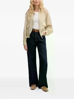 LOLA CASADEMUNT Logo Plaque Zip-up Bomber Jacket