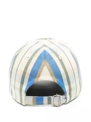 A.p.c. Check Pattern Logo Embroidered Baseball Cap