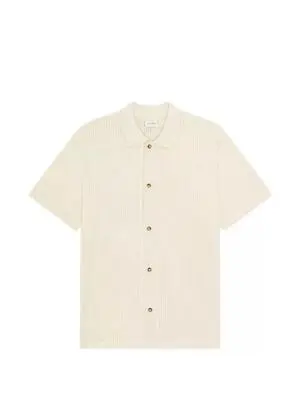 LES DEUX Pointelle Ss Short-sleeve Shirt - Neutrals