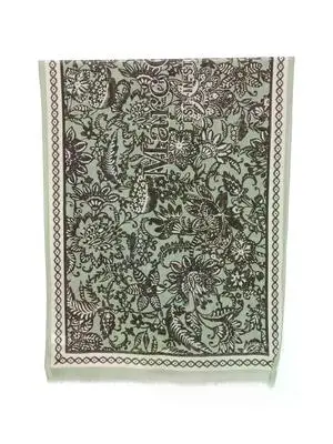 Marc O'polo Floral-print Frayed-edge Scarf