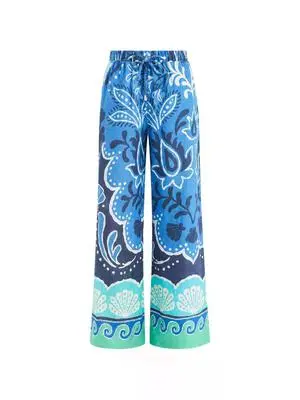 BANANA MOON Paisley Print Drawstring Palazzo Pants