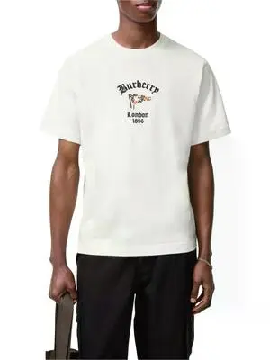 Burberry Check-flag Cotton T-shirt - Neutrals