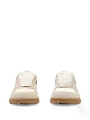 Burberry Leather, Suede, And Check Terrace Sneakers