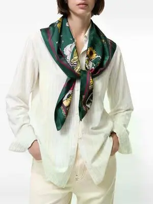 Burberry Etched-knight Silk Scarf