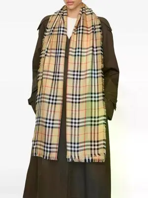 Burberry Check Cashmere-silk Scarf