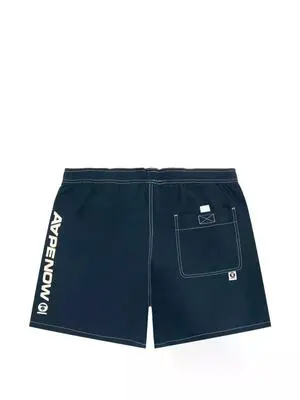 AAPE BY *A BATHING APE Logo Print Contrast Stitch Shorts