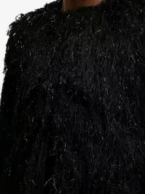 HAVEONE Shaggy-knit Metallic-thread Jacket