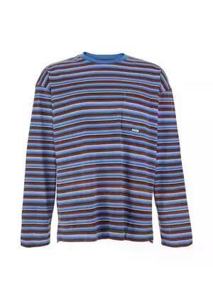 SUNFLOWER Striped Pocket T-shirt - Brown