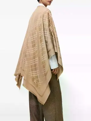 Burberry Check Wool-cashmere Cape