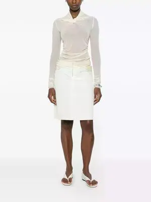 Rick Owens Kairo Ruched Long-sleeve Top