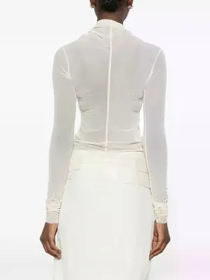 Rick Owens Kairo Ruched Long-sleeve Top