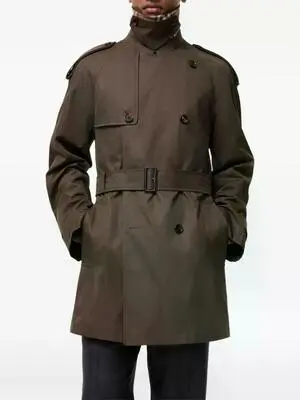 Burberry Mid-length Gabardine Leadenham Trench Coat - Brown