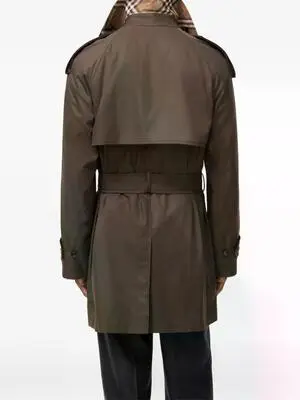 Burberry Mid-length Gabardine Leadenham Trench Coat - Brown