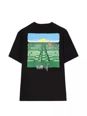 Burberry Maze Cotton T-shirt - Black