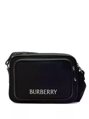 Burberry Nylon Crossbody Bag With Leather Trim - Black