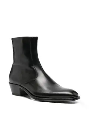 ERALDO Side-zip Leather Ankle Boots