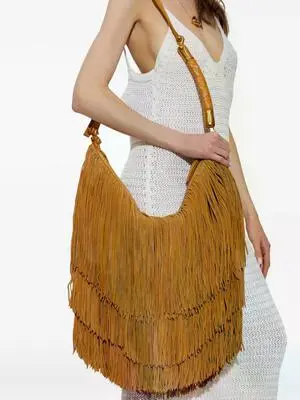 Balmain Bène Hobo Leather Tote Bag