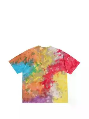 A BATHING APE Tie-dye Logo-print T-shirt