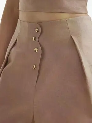 MIA PECULIAR Wave Design Pleated Shorts