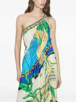 Tory Burch Printed One-shoulder Dress