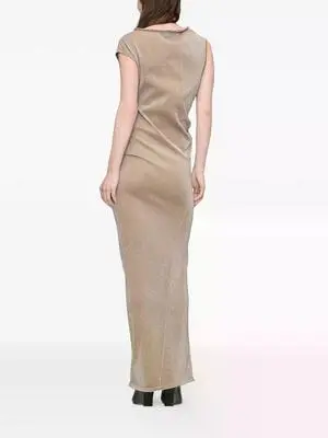 MAISON MARGIELA Shimmer-knit Draped Maxi Dress