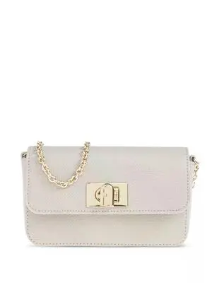 Furla 1927 Mini Leather Shoulder Bag - Grey
