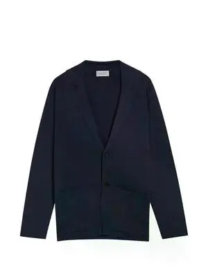 John Smedley Narah Notched-lapel Cardigan - Blue